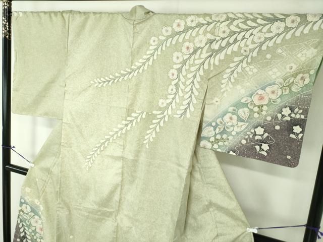 平和屋着物○本場染大島紬 訪問着 作家物 絞り 辻が花 暈し染め ロング