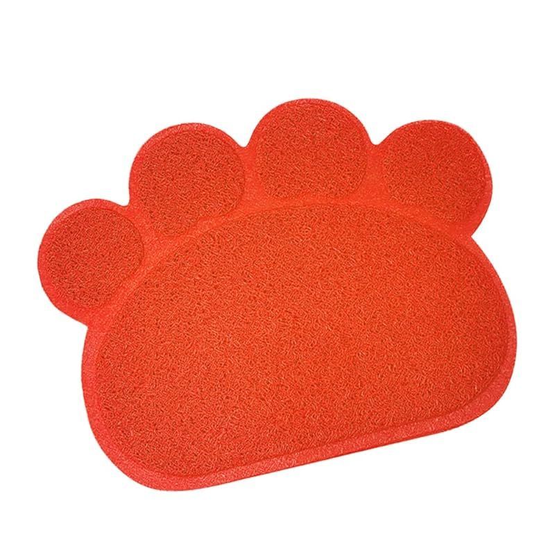 mitas ペットマット 猫用 レッド 砂取り 砂取りマット トイレマット 猫トイレマット 猫用トイレマット 肉球タイプ ペット ネコ ペット用品 グッズ ネコグッズ シート おしゃれ ...