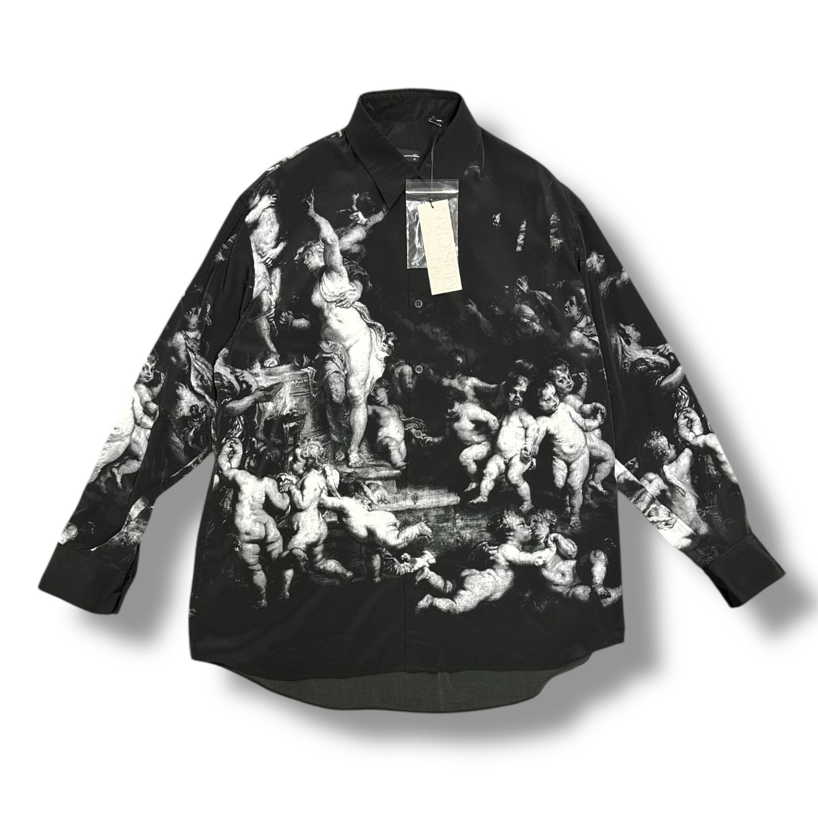 参考上代32000円 LAD MUSICIAN DECHINE BIG SHIRT INKJET デシン ビッグ シャツ 長袖シャツ ロングシャツ ラッドミュージシャン 2119-114 ...