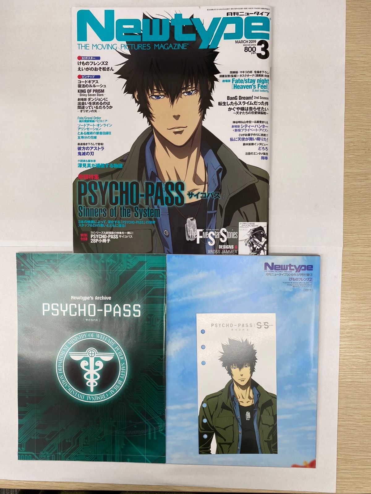 【古本・古書】月刊ニュータイプ 2019年3月号 特別付録PSYCHO-PASS 小冊子・B2ポスター『けものフレンズ2』『えいがおそ松さん』付き - メルカリ