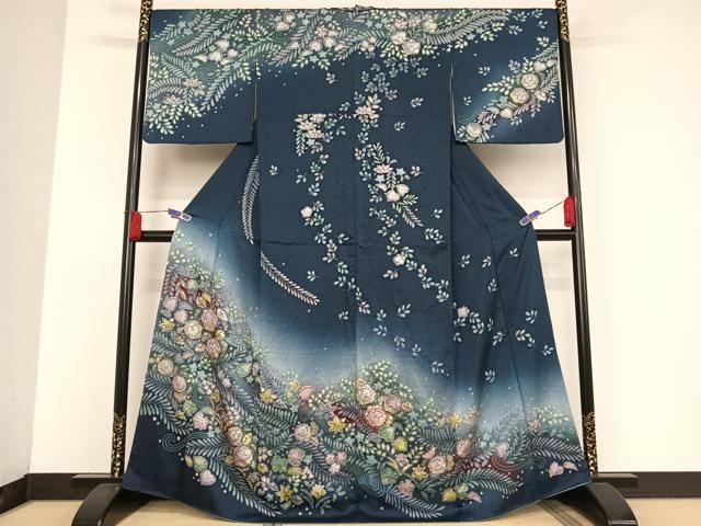 平和屋着物○訪問着 辻が花 暈し染め 金彩 正絹 逸品 AAAU0344np