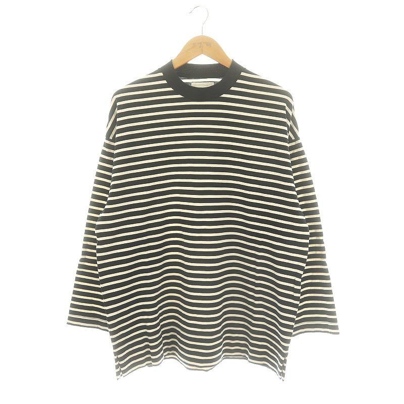 マーカウェア MARKA WARE 22SS BOX Tee L/S ボーダー カットソー Tシャツ 長袖 1 黒 ブラック オフホワイト /DF OS AD - メルカリ