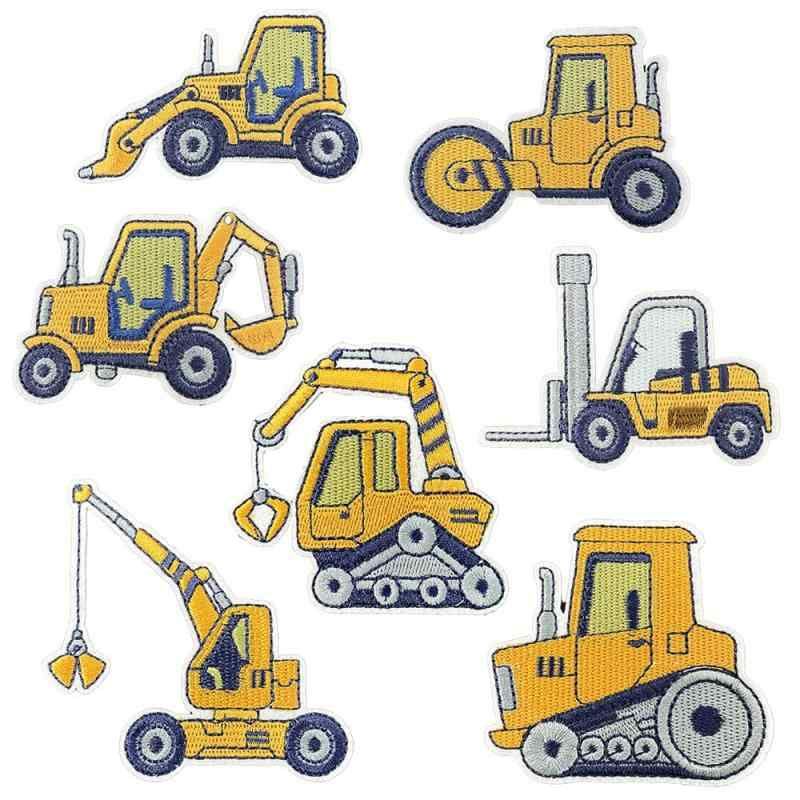 YFFSFDC ショベルカー ワッペン 7枚セット 働く車 重機 刺しゅうワッペン アップリケ パッチ アイロン接着 衣類 補修 DIY アクセサリー 男の子 幼稚園 保育園 お祝い - メルカリ