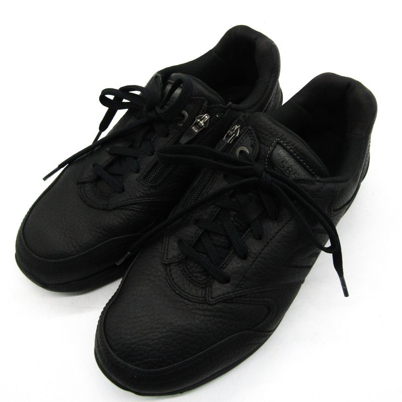 ニューバランス スニーカー ウォーキングシューズ ローカット 美品 幅広 4E MW585 紳士靴 黒 メンズ 26.5サイズ ブラック NEW BALANCE 【中古】 - メルカリ