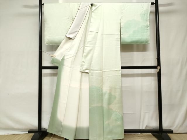 平和屋着物＊夏物 江戸小紋 絽 霞文 暈し染め 正絹 逸品 BAAT1374pk