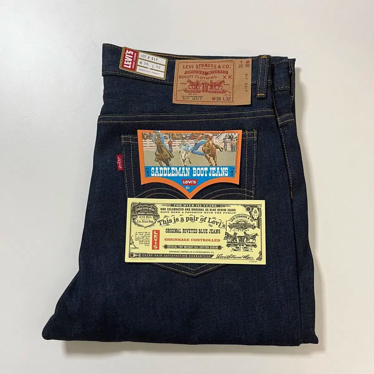 【雷市場（ポンジャン）商品韓国直送】 LEVI'S(リーバイス) lvc 517 コーンミール 限定品 サドルマン 36x32 85192 ー 0004 - メルカリ