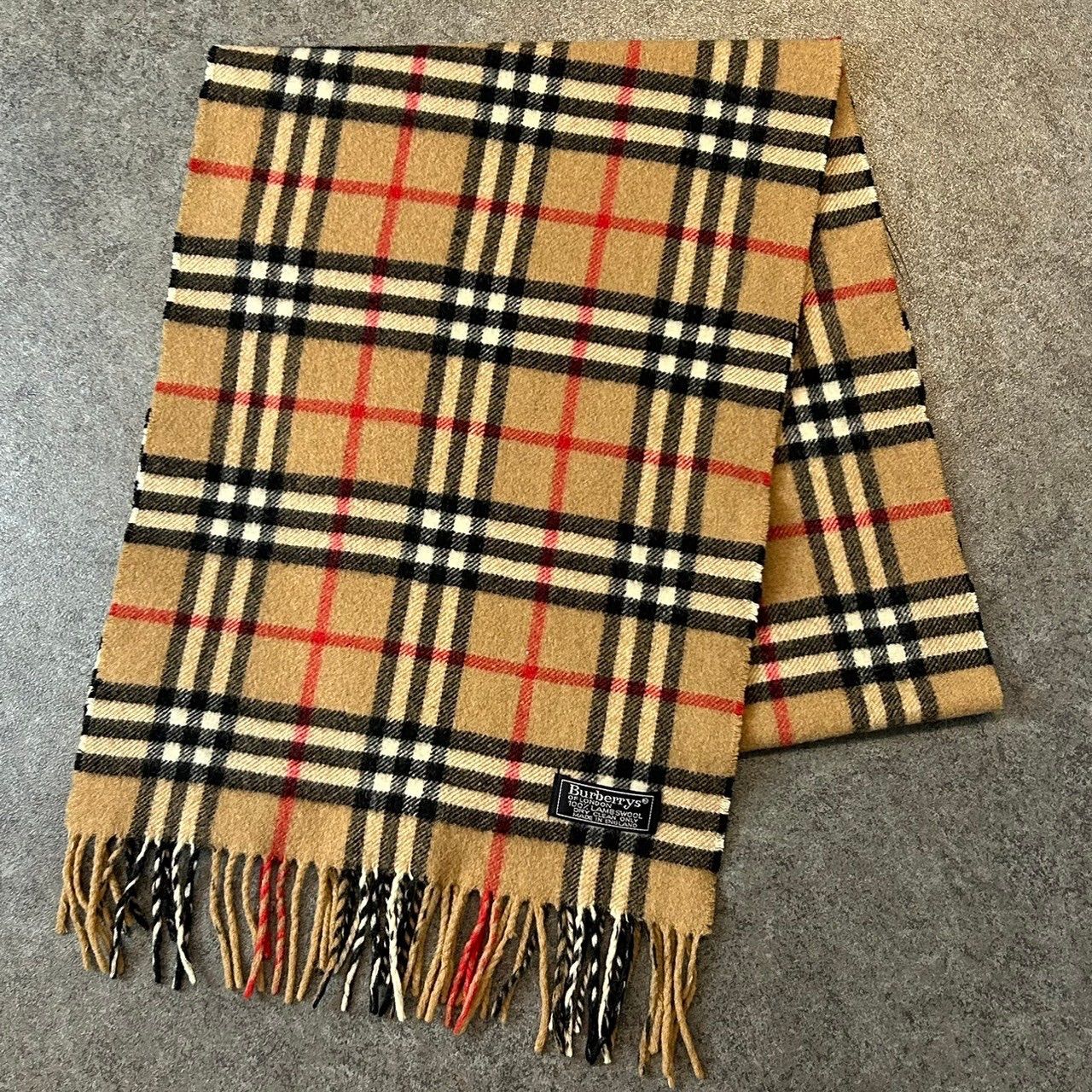 Made in England Burberrys Burberrys' Stole 100% Wool 英国製 バーバリー マフラー ...