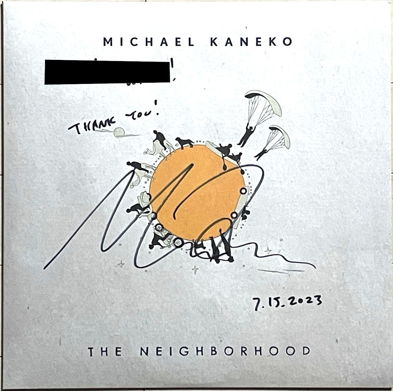 美品 個人名宛 直筆サイン入 Michael Kanekoマイケルカネコ 限定アナログLP『The Neighborhood』ハナレグミ/大橋トリオ/さかいゆう/さらさ - ピ ...