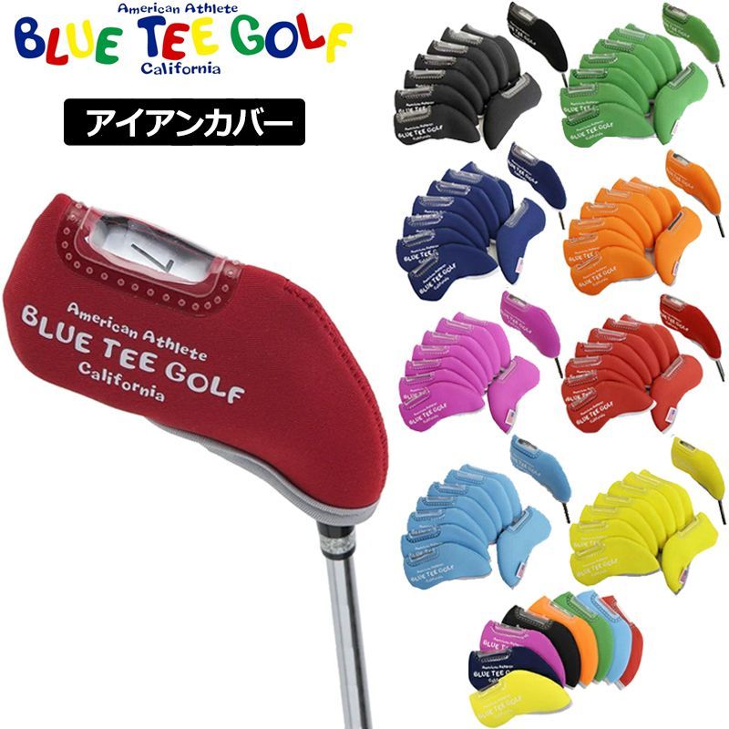 【カラー選択可】 Blue Tee Golf ブルーティーゴルフ アイアンカバー 8個セット BTG-IC002 アイアン用 ヘッドカバー California IC002 IC-002 ...