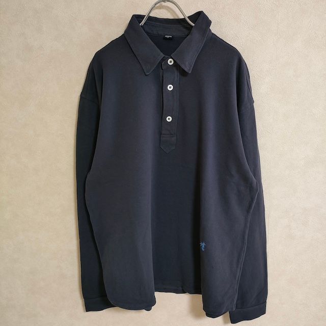 45R/45rpm スーピマカノコの908ローファーボタンダウンポロ サイズ5 ポロシャツ ネイビー レディース フォーティーファイブアール ...