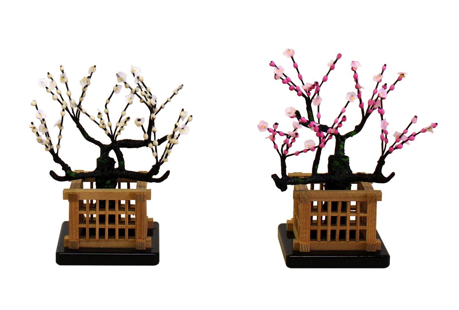 【数量限定】W6×D5.8×H12cm 紅梅白梅 極小花付 桜橘 ひな人形用道具 - メルカリ