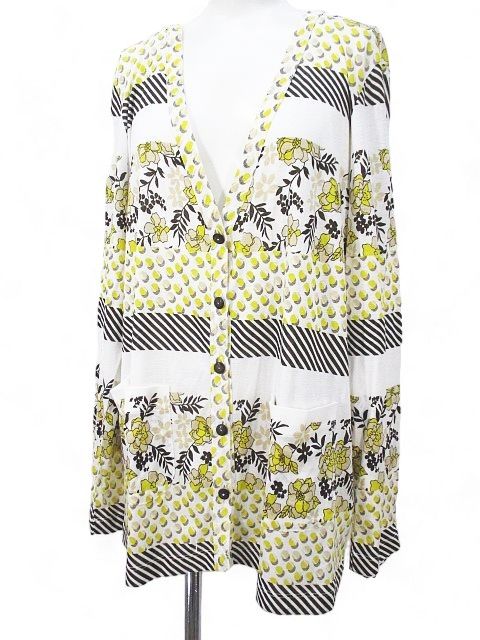 ミモモーダ MIMO MODA レトロ 花柄 長袖 カーディガン 44 白系 ホワイト 透け感 ボタン 日本製 - メルカリ