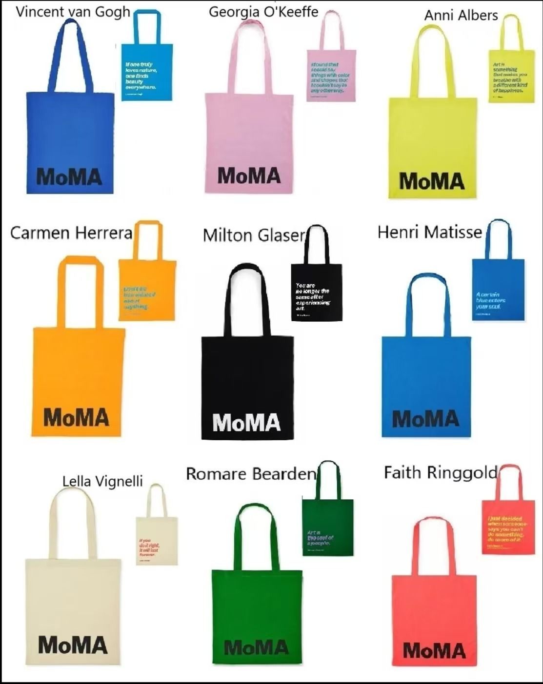 【MoMA NY】アーティスト クォート コットントート MoMA限定！！ Artist Quote Totes コットントートバッグ 男女 ...