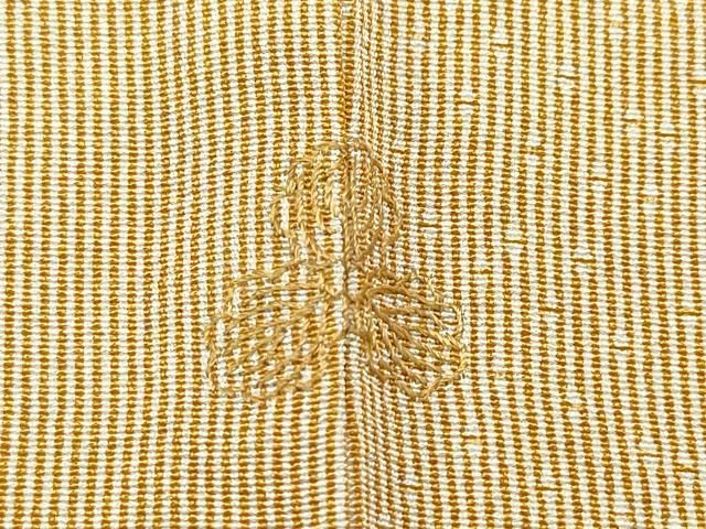 平和屋着物○江戸小紋 宍戸陸作 竹万筋 生成り色×江戸茶色 正絹 逸品