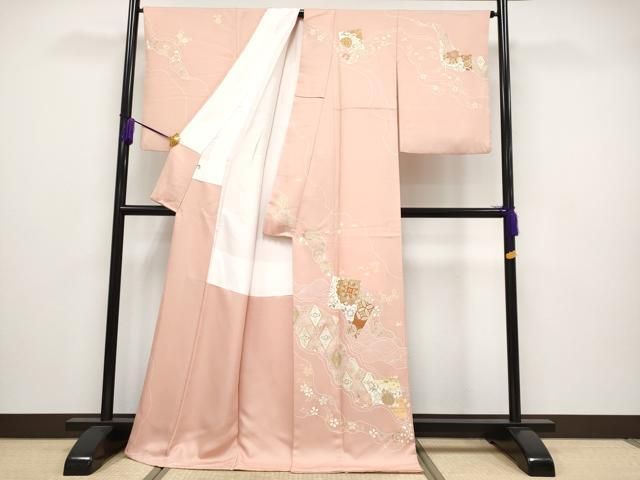 平和屋本店□極上 創業460年・千總 訪問着 駒刺繍 正倉院道長花唐草文