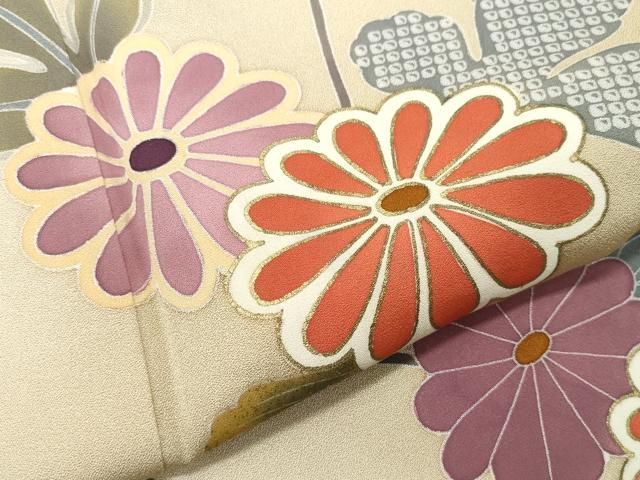 平和屋着物○訪問着 枝花文 金彩 鈴乃屋扱い 正絹 逸品 CAAY2954vf