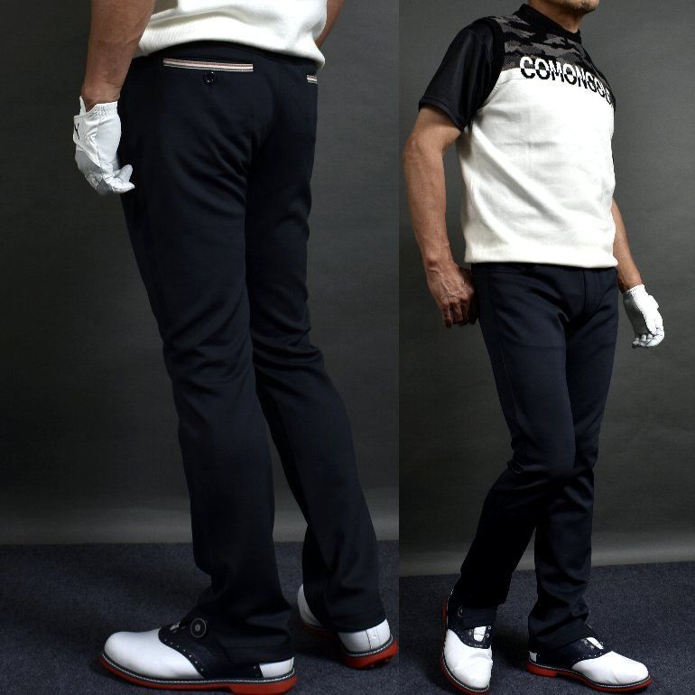 送料無料 アウトレット 撮影サンプル品 ネイビー/Mサイズ 【COMONGOLF/コモンゴルフ】ストレッチポンチスタイリッシュゴルフパンツ(CG-22040)ゴルフウェア パンツ スラックス ...