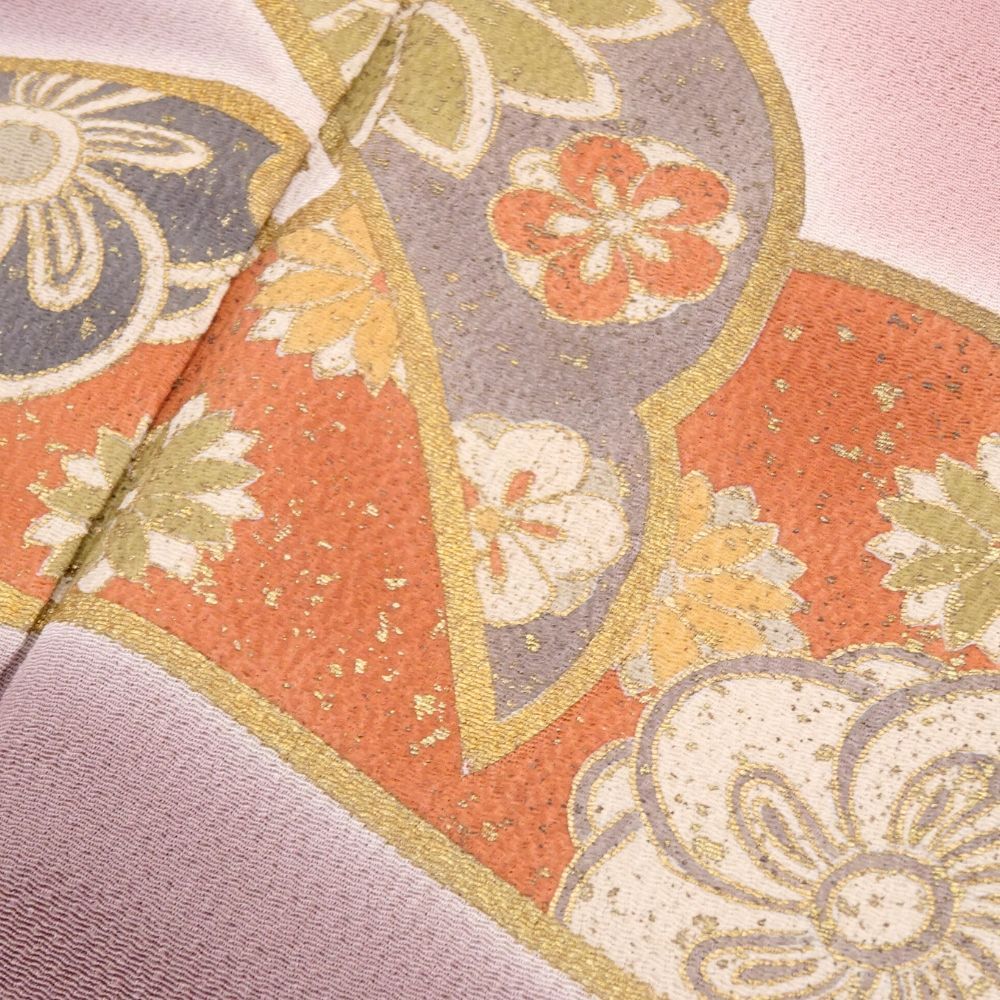 平和屋着物○極上 本場染大島紬 訪問着 舞桜 麻の葉文様 暈し