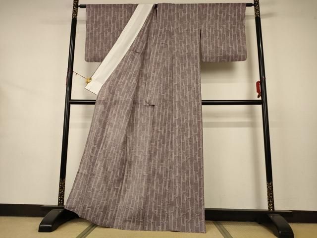 平和屋着物＊夏物 紗紬 幾何学文様 正絹 逸品 AAAX2271jd