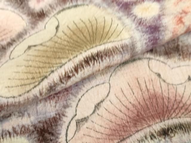 平和屋本店■極上　十七代京屋林蔵　本場結城紬　重要無形文化財　訪問着　辻が花　暈し染め　逸品　DZAA8729kh5 平和屋本店□極上 十七代京屋林蔵 本場結城紬 重要無形文化財 訪問着