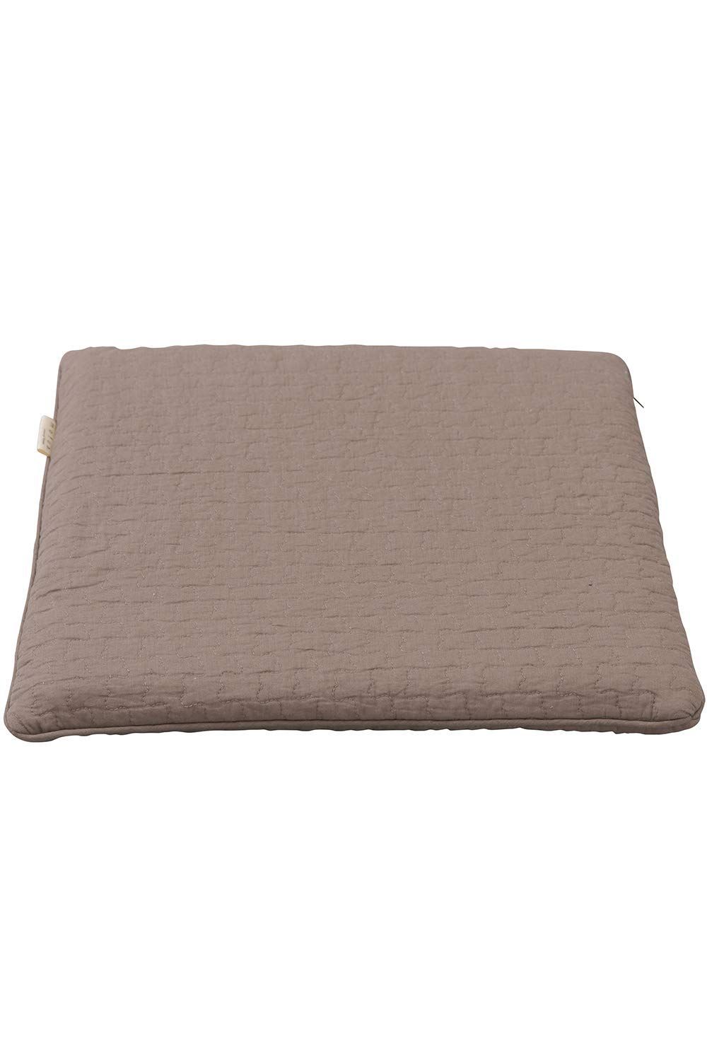 【在庫処分】ムレない ふんわり 洗える 保護クッション 椅子用 ベンチ用 正方形 スクエア カバー式 くすみ系 キルト CLOUD柄 綿100% (モフア)イブル 36291F36 mofua ...