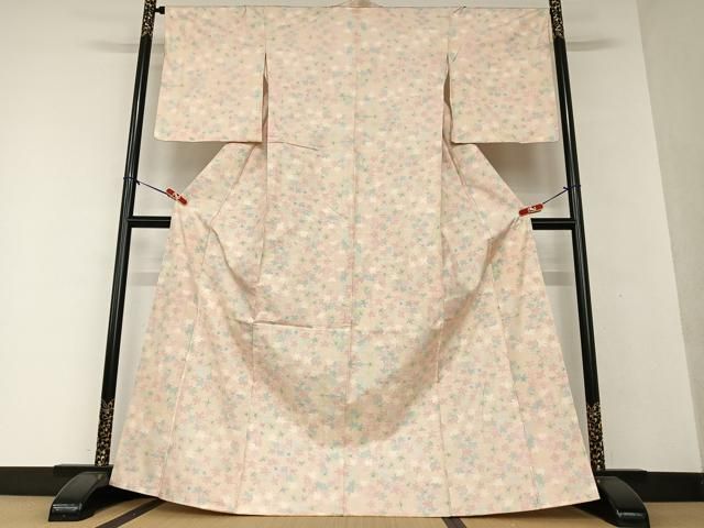 平和屋着物○本場大島紬 一元絣 舞花文 正絹 逸品 未使用 AAAV7554zg