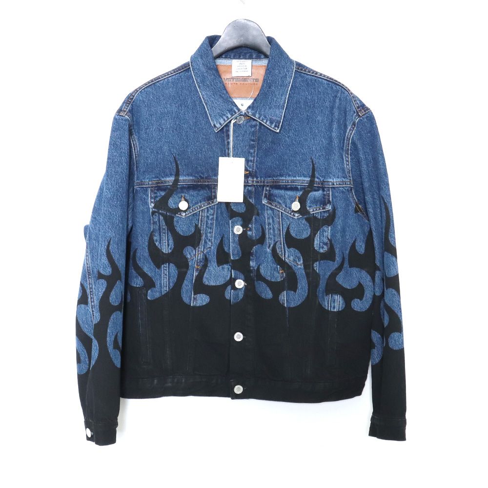 VETEMENTS BLK FIRE DENIM JACKET M - メルカリ