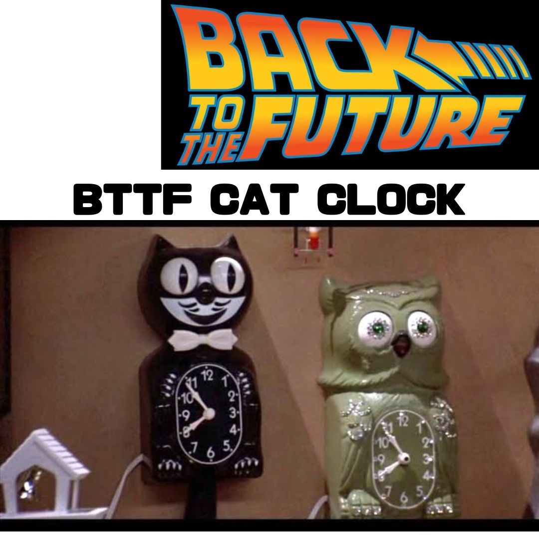 Cat Clock from Doc Brown's house BTTF キャットクロック クラシック ドク バックトゥーザ フューチャー ...