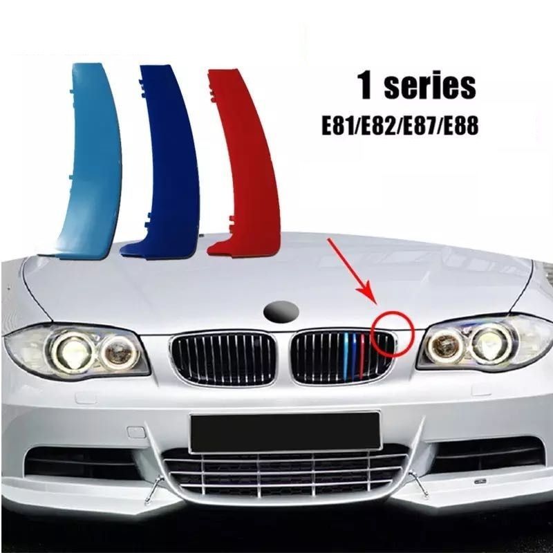 スポーティ全開♪ BMW Mカラー グリル フィン カバー ストライプ モール E87 E82 E88 116i 118i 120i 130i 135i 1シリーズ Mスポーツ - メルカリ