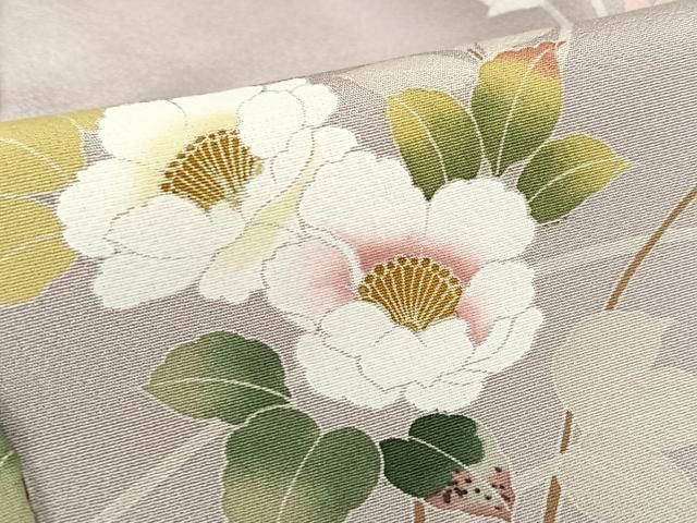 平和屋着物○訪問着 友禅 枝花文 暈し染め 丹後ちりめん 仮絵羽 正絹