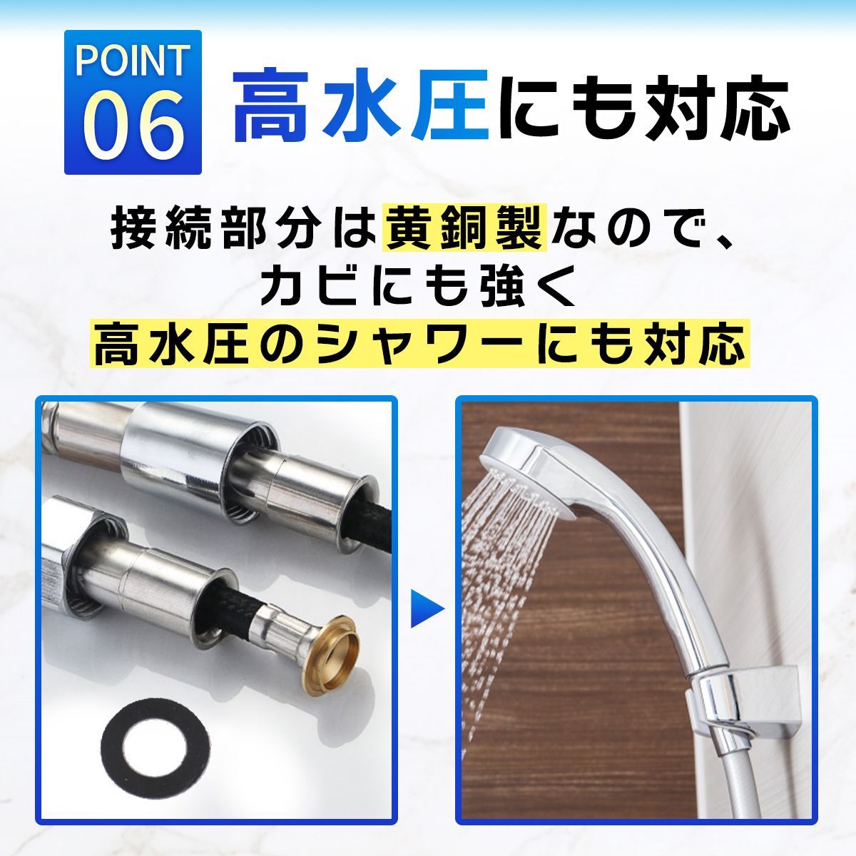 シャワーホース 交換 KVK 絡まり防止 TOTO 1.5m リクシル INAX KAKUDAI SANEI MYM リンナイ YUKO - メルカリ