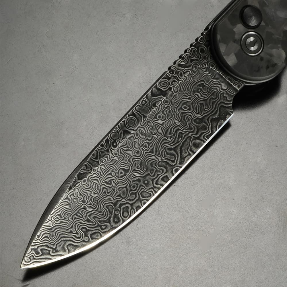 Civivi 折りたたみナイフ Elementum ダマスカスブレード Carbon Handle