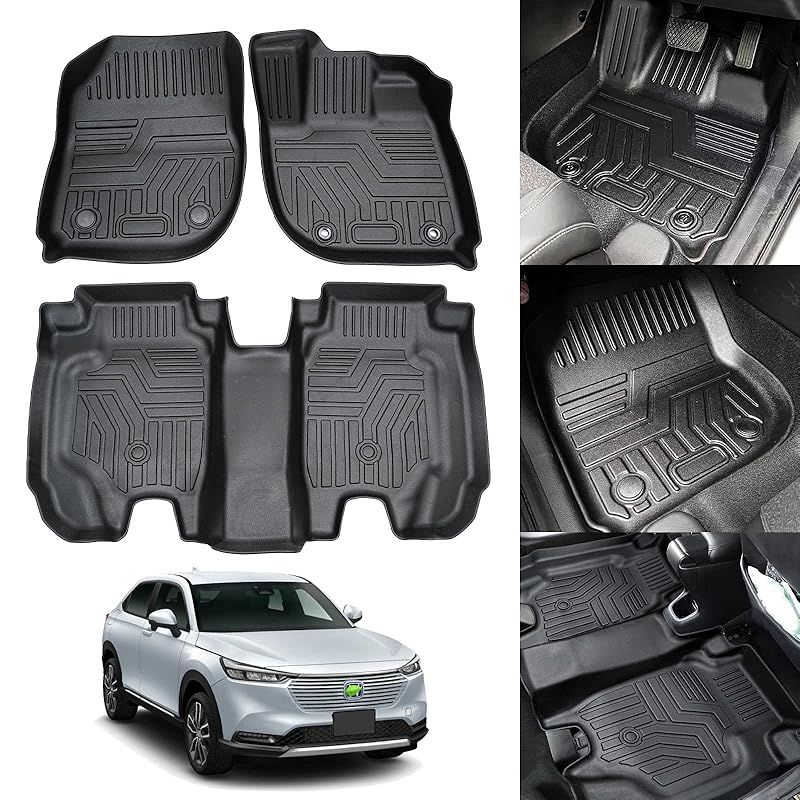 Cartist ホンダ 新型ヴェゼル フロアマット RV系 カーマット セカンドマット 3dフロアマット vezel RV3 RV4 RV5 RV6型 e:HEV 2021年4月～ 車種専用 ...