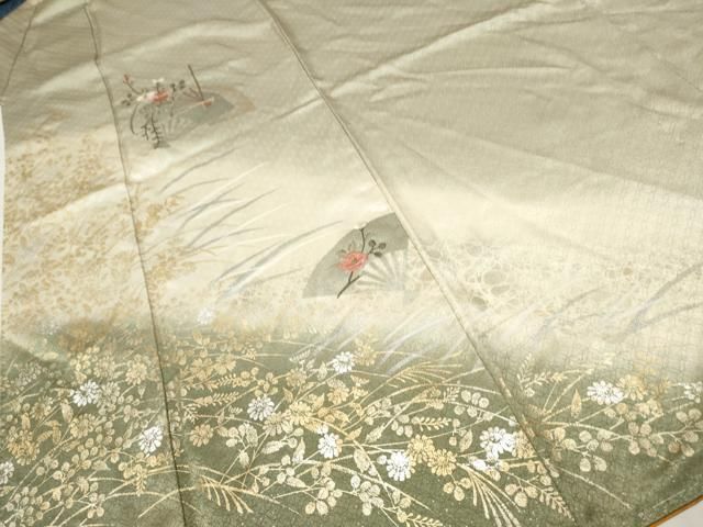 平和屋着物□上質な色無地 舞花地紋 虹色 正絹 逸品 CAAT4713in