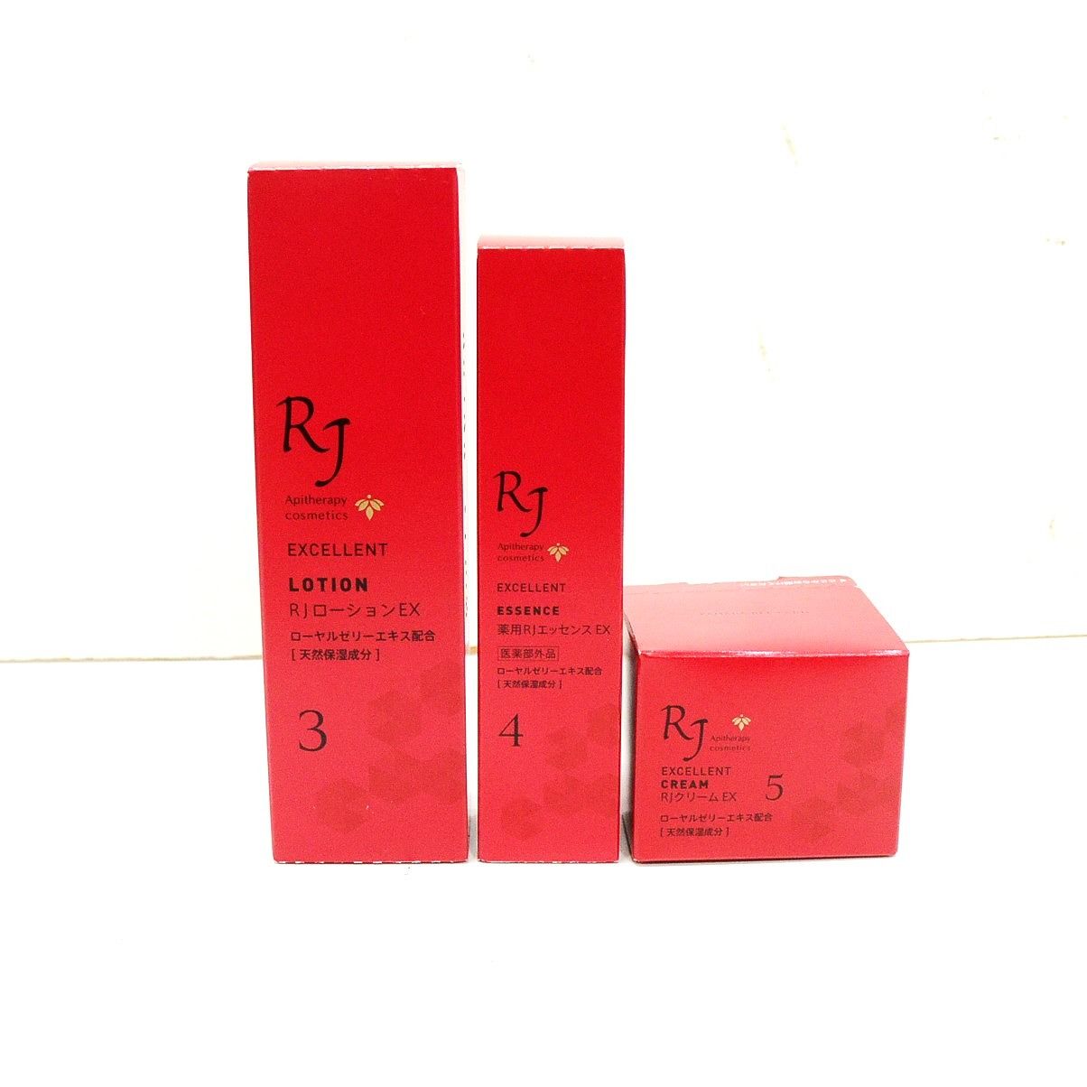 山田養蜂場 RJローションEX B 化粧水 120ml 薬用 RJエッセンスEX B 薬用美白美容液 30ml RJクリームEX B 保湿クリーム 30g ローヤルゼリーエキス【中古】 JA ...