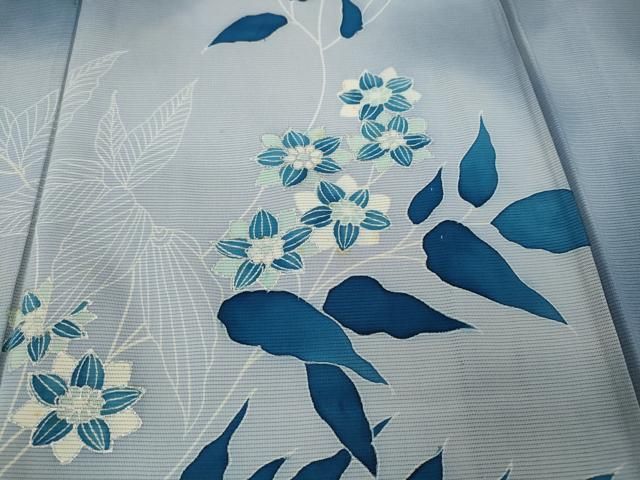 平和屋着物○訪問着 作家物 手描き 草花文 暈し染め 正絹 逸品