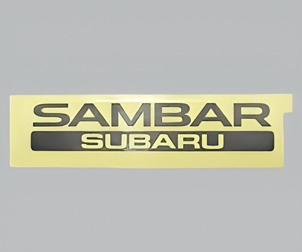 スバル 純正 サンバー ブラック リア エンブレム シールネーム ステッカー Black Rear Emblem Seal Name ...