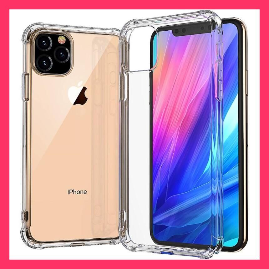 ★売れ筋★ iPhone ガラスフィルム付き iPhone11 Pro Max ケース 耐衝撃 iPhone11Pro ケース iPhone11 クリアケース ストラップ機能 透明カバー 薄型 ...