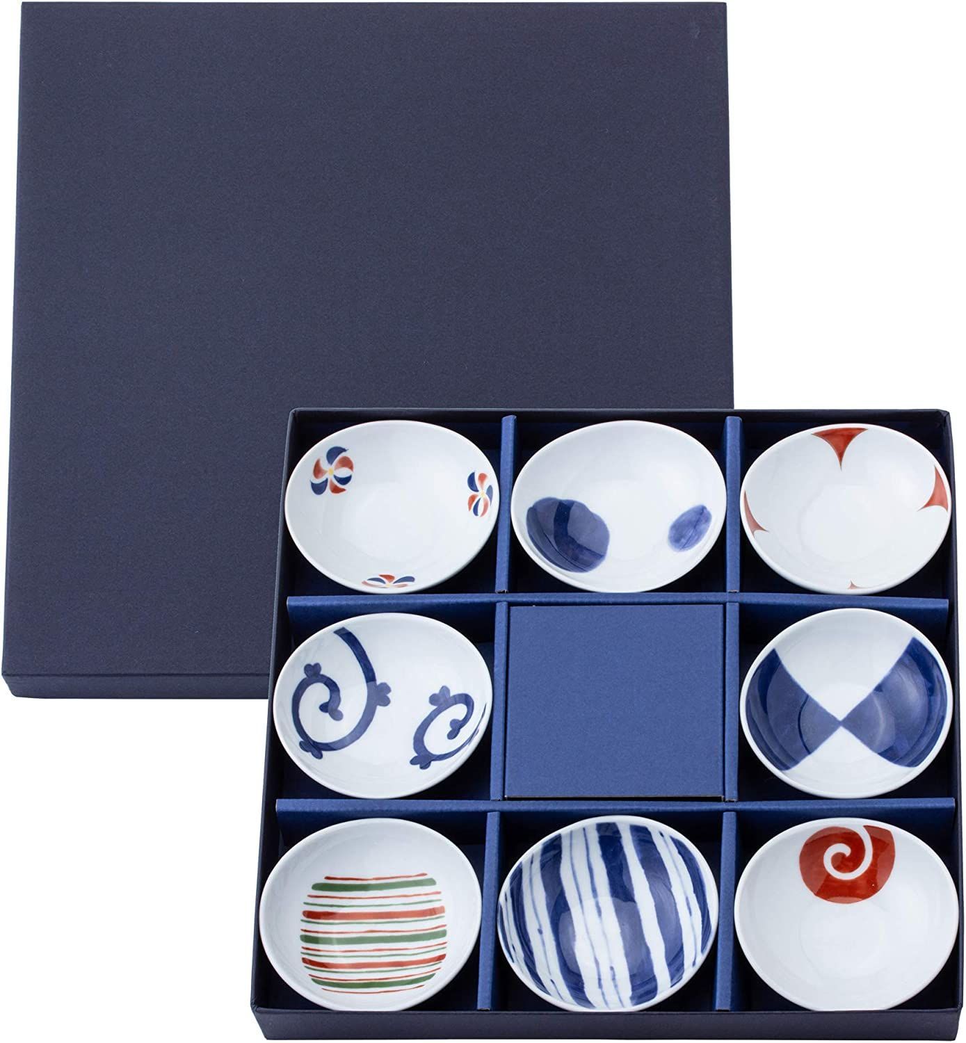 メルカリshops 新品 西海陶器 波佐見焼 染錦絵変り 豆皿 8枚 直径8c 13307 216