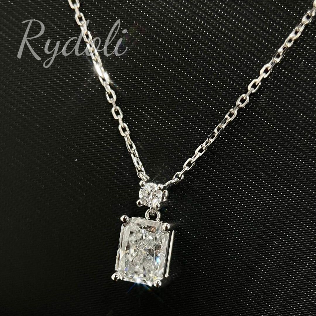 PT950 1ct E VS1オーダーメイドネックレス ラボグロウンダイヤモンド IGI鑑定書付き ラディアントカット ジュエリー誕生日記念日プレゼント プラチナペンダントジュエリー ...