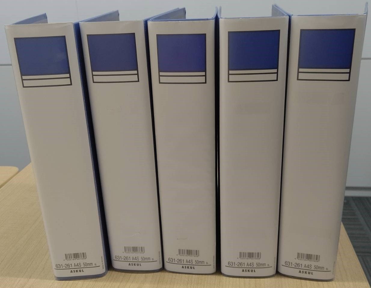 ※沖縄・九州・北海道・離島不可 【中古】アスクル パイプ式ファイル A4タテ 両開き とじ厚50mm 背幅66mm ベーシックカラースーパー ブルー 青 オリジナル - メルカリ