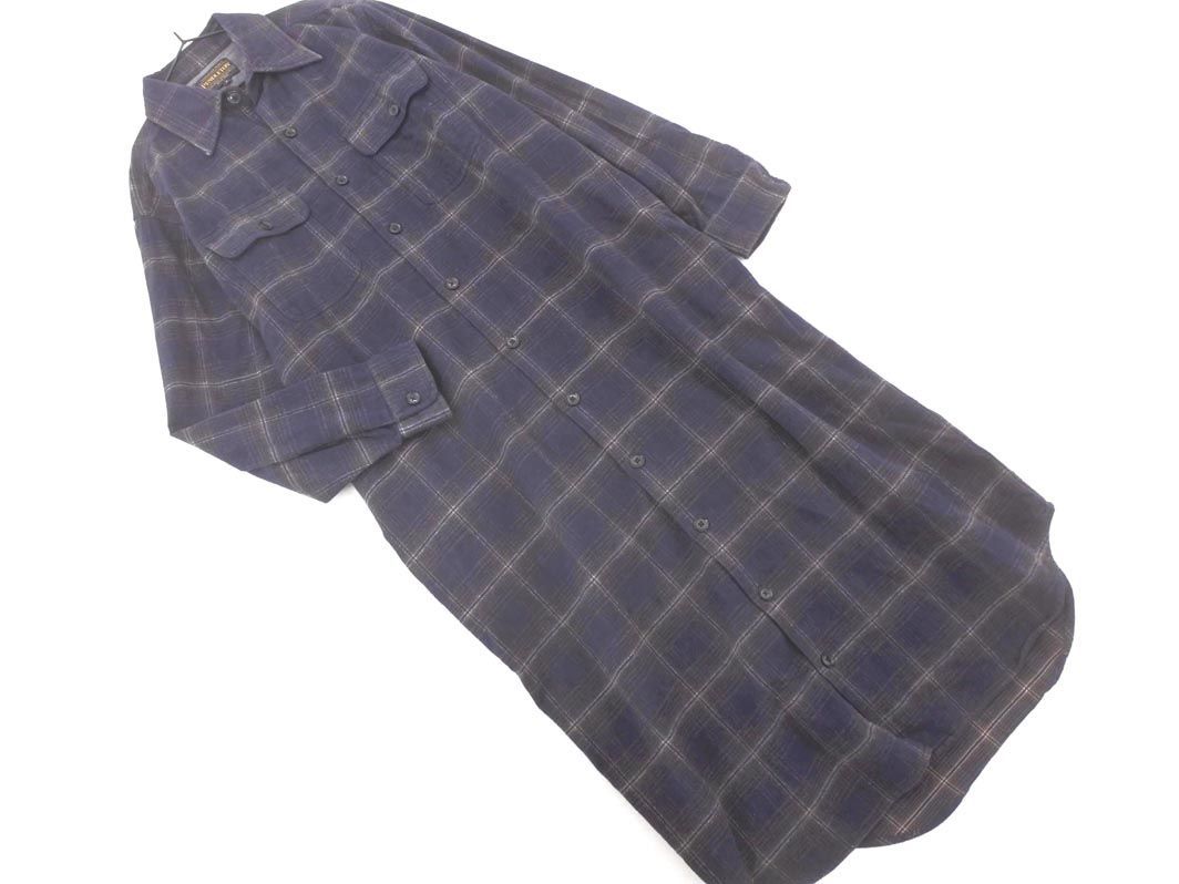 PENDLETON ペンドルトン URBAN RESEARCH DOORS チェック ネル シャツ ワンピース sizeF/紺 レディース ...