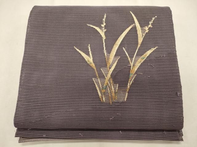 平和屋着物＊夏物　八寸名古屋帯　絽綴れ　地紙重ね桔梗文　金糸　正絹　逸品　CAAW6908fb 平和屋着物＊夏物 八寸名古屋帯 絽綴れ 地紙重ね桔梗文