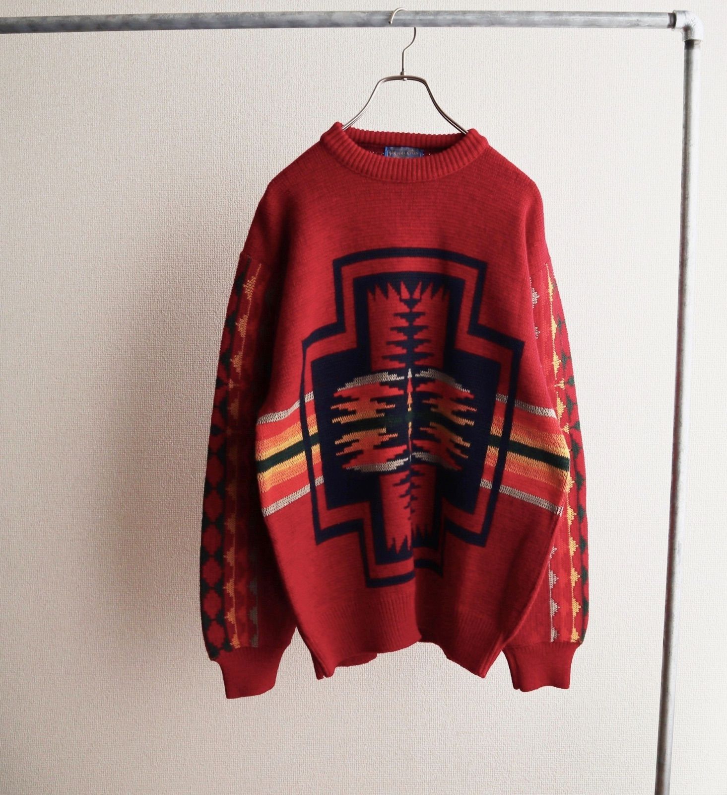 70's PENDLETON native knit sweater made in USA - メルカリ