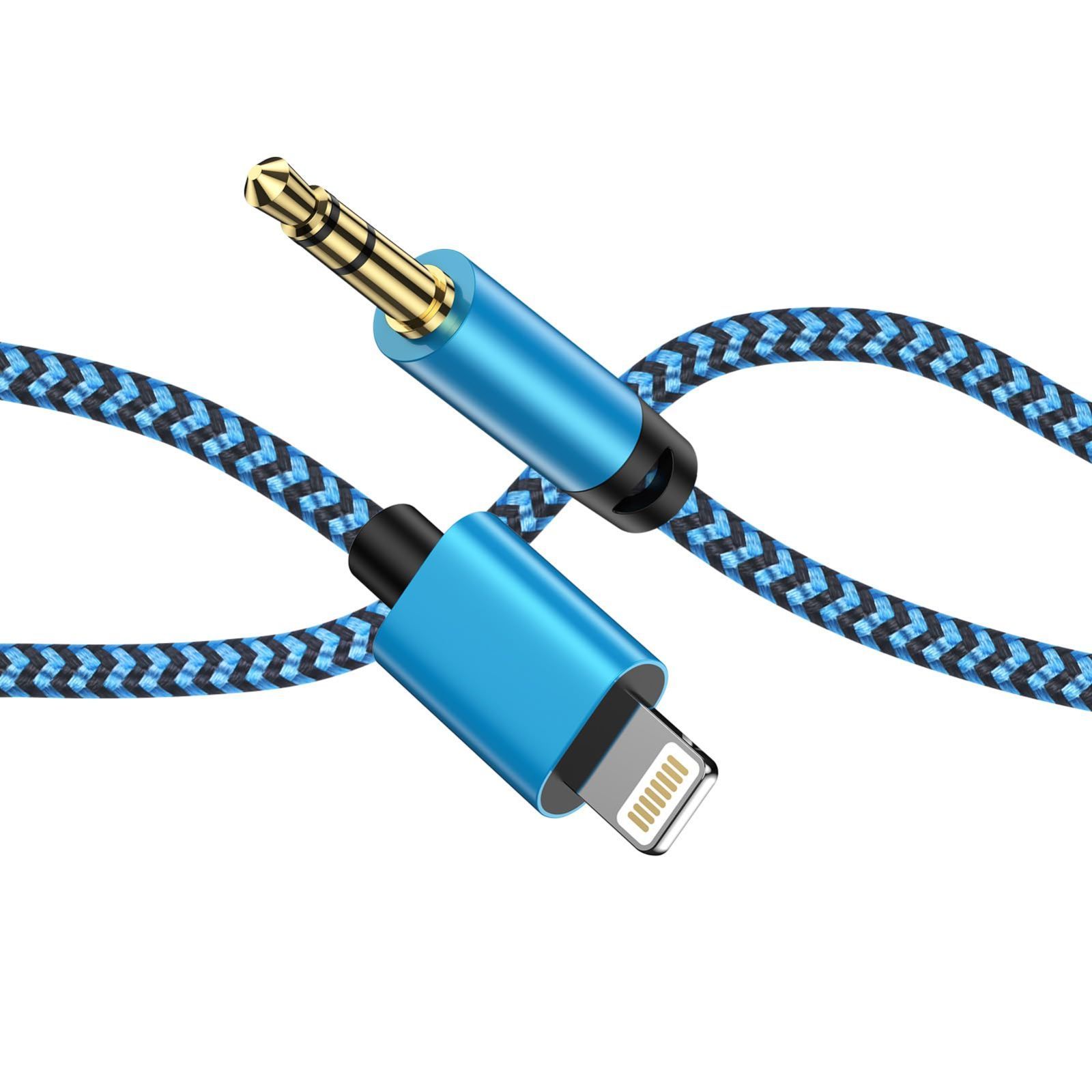 【送料無料】ケーブル Lightning AUX to 3.5mm ステレオケーブル HiFi音質 MFi 認証 高耐久ナイロン編 1m ...