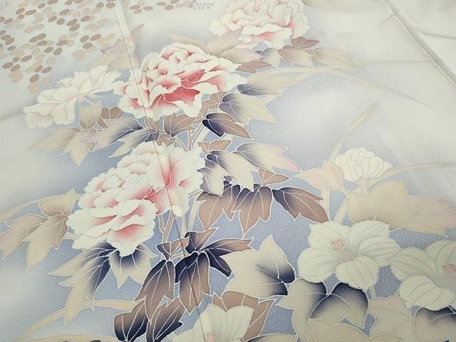 平和屋着物□訪問着 友禅 枝花文 正絹 逸品 CAAU0821yk 平和屋着物