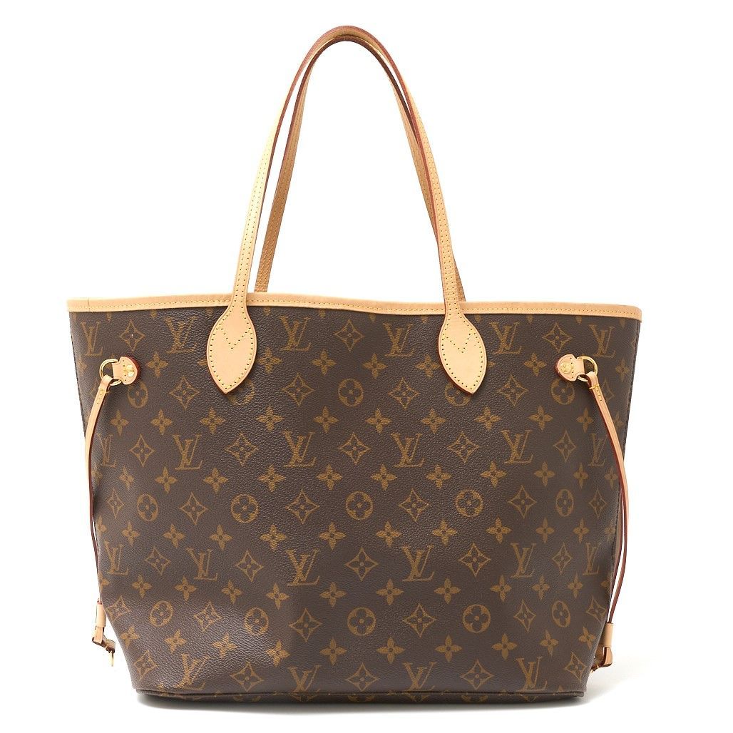 LOUIS VUITTON ルイヴィトン ネヴァーフル MM M41177 トート ショルダーバッグ モノグラム×レザーブラウン×ピンク× ...