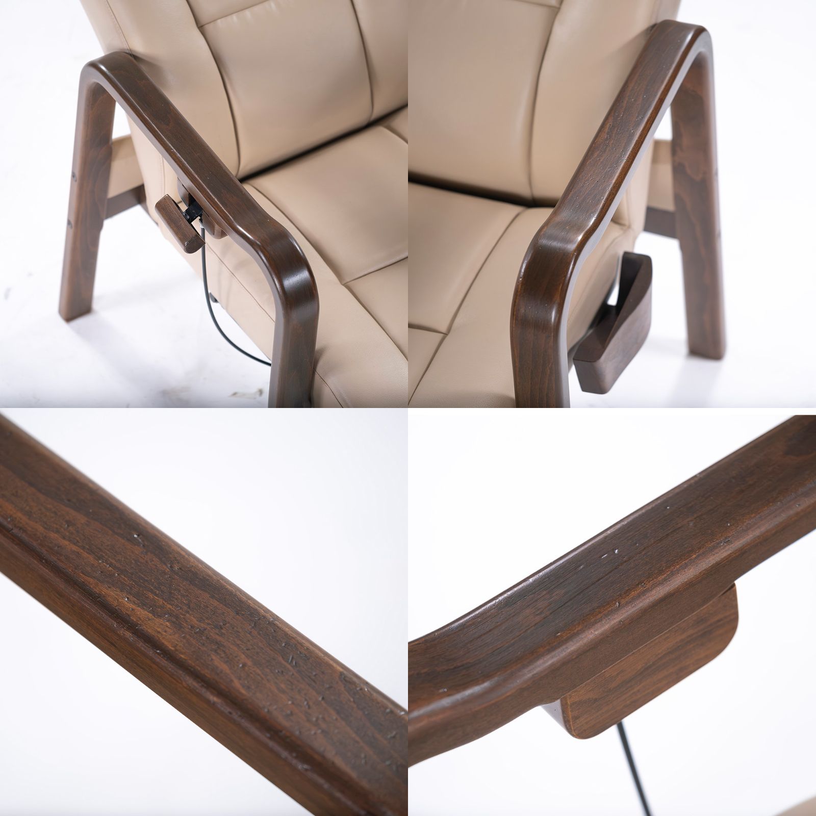 ラウンジチェア フジファニチャー FUJI FURNITURE Comodo リクライニングチェア＆オットマン オーク材 ソフトレザー 曲木 ナチュラルモダン 和モダン パーソナルチェア - メルカリ