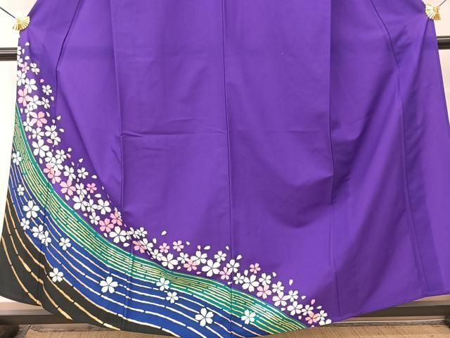 平和屋着物▽訪問着 単衣 桜散らし 金彩 洗える着物 BAAT9123yc