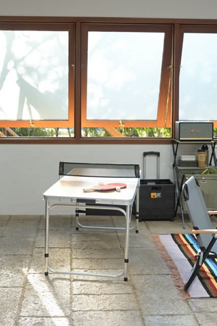 ピンポンテーブル W120×D64.5×H60/70 ライトブラウン テーブル